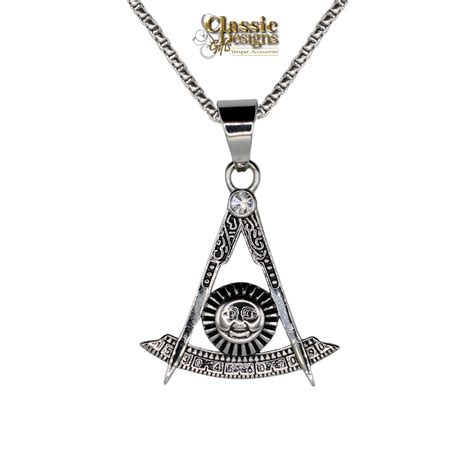 Masonic Past Master Quadrant Large 11875 Pendant And Necklace 24