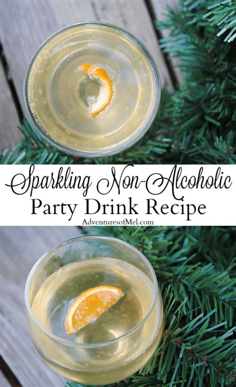 Sparkling Non Alcoholic Party Drink Recipe With A Touch Of Tangerine
