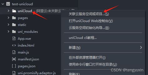 Unicloud（一） 新建项目、初始化服务空间、云对象访问测试unicloud服务空间 Csdn博客