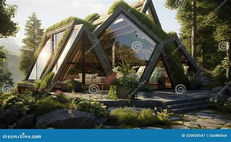 Abstract Biomimetic Architecture Design Influenced By Nature And