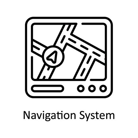 Navigation System Vector Outline Icon Design Illustration Map And Navigation Symbol On White