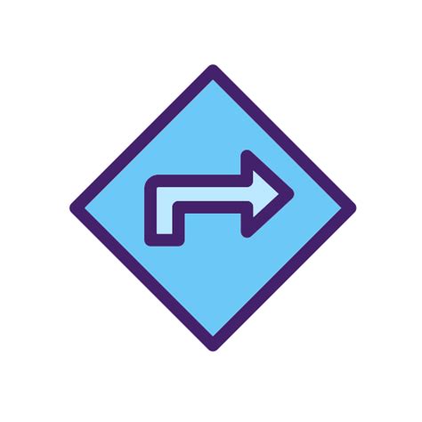 Turn Right Generic Outline Color Icon