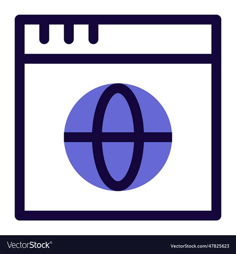 Web Browser Window For Displaying Information Vector Image