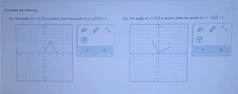 Solved Complete The Following A ﻿the Graph Of Y G X ﻿is