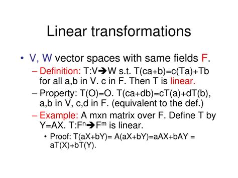 Ppt Chapter 3 Linear Transformations Powerpoint Presentation Free