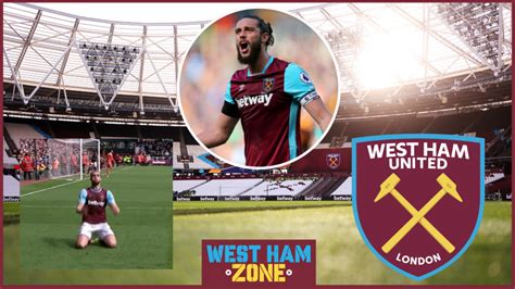 West Ham Andy Carroll Reacts Amid Boleyn Ground Footage