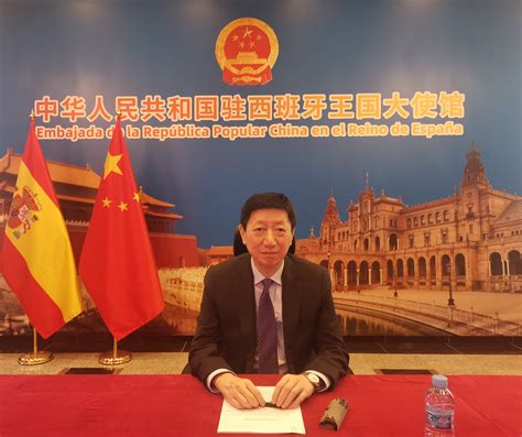 吴海涛大使出席亚太国家驻西班牙使团视频会