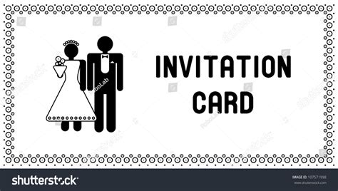 Funny Wedding Invitation Card Stock Vector Royalty Free 107571998