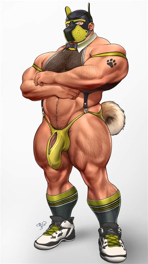 Rule 34 Abs Biceps Bodybuilder Dog Costume Dog Mask Hairy Hairy