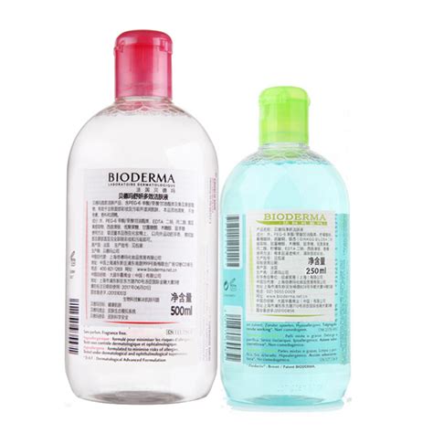 Bioderma 贝德玛 舒妍洁肤液500ml（粉水） 净妍控油洁肤液250ml（蓝水）多少钱 产品图片资料详细介绍 时尚生活实验室