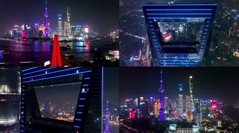 【4k60帧】上海环球金融中心夜景航拍3840x2160高清视频素材下载编号7261114实拍视频光厂vj师网