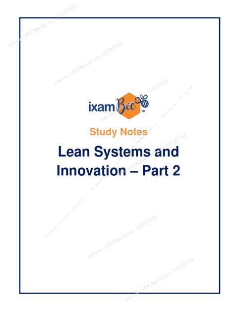 extra readings lean systems pdf six sigma business