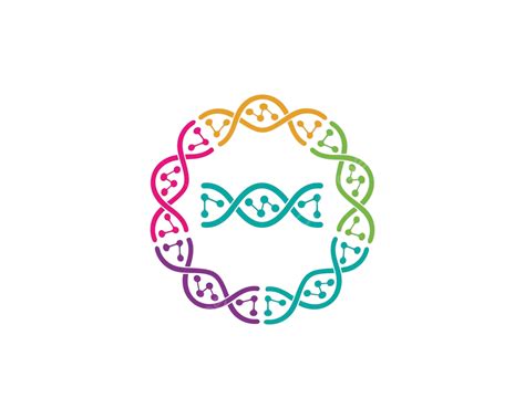 Dna Genetic Logo Icon Illustration Molecular Genetically Chemical