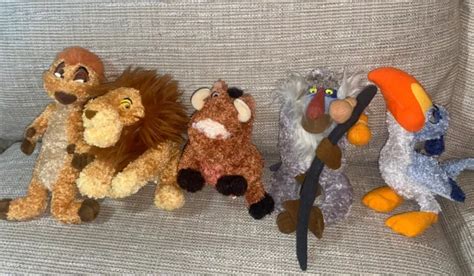 Disney Store Lion King Mufasa Timon Pumba Rafiki Zazu Toy Plush Disney