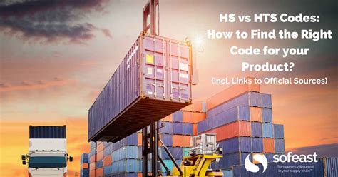 Hs Vs Hts Codes How To Find The Code You Need Sofeast