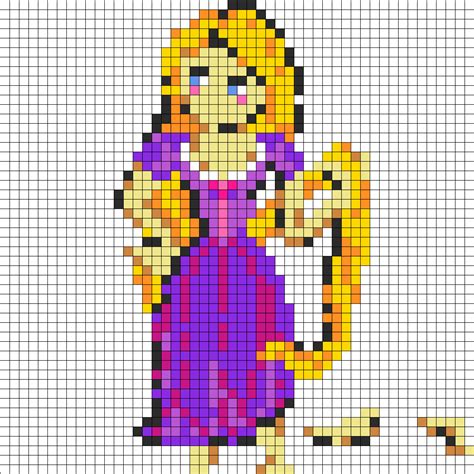 Rapunzel Perler Bead Pattern Bead Sprites Characters Fuse Bead Patterns