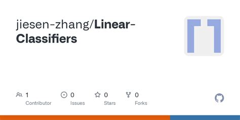 Github Jiesen Zhanglinear Classifiers