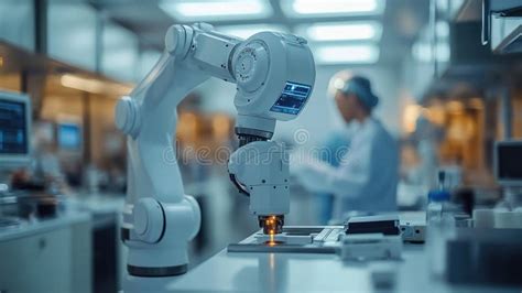 Robotic Arm In Advanced Laboratory Stock Image Image Of Modern Robotics 352172995