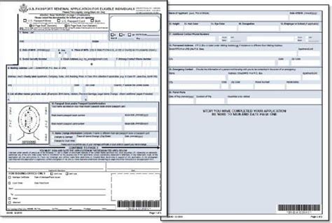 Ds 82 Application For Passport Renewal By Mail Passport Printable