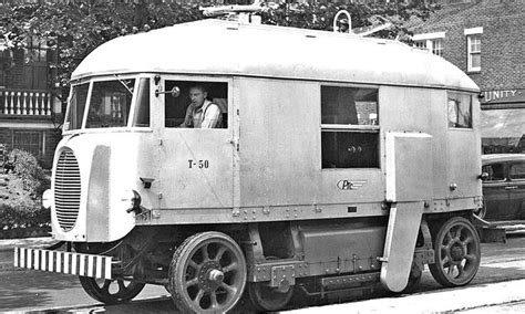 Trolly Line Rail Repair Car 1940 Vintage Trucks Car Automobile