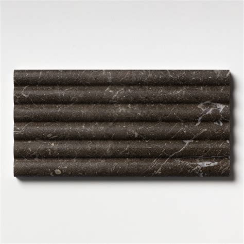 Nero Honed Flute Trim Marble Accent Tiles 6×12 Stone Tile Depot