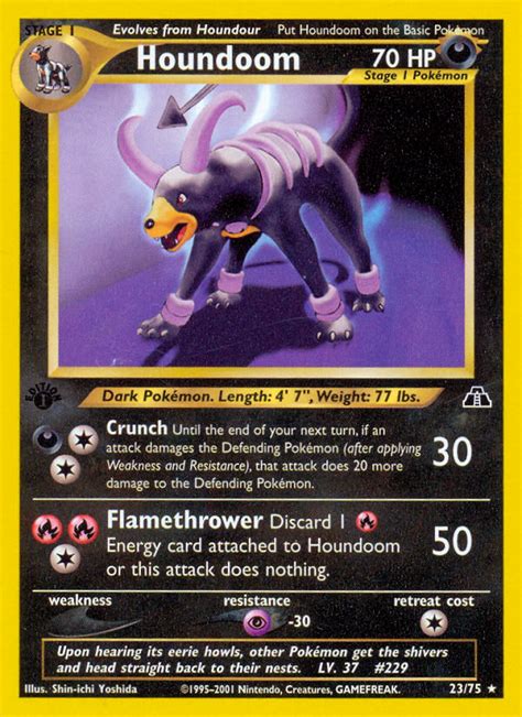 Houndoom 23 Neo Discovery 2001 Pokemon Card