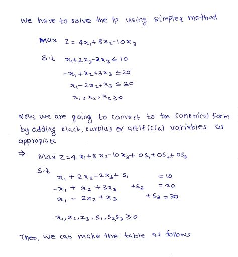 Solved 5 Solve The Following Linear Program Using The Simplex Method Course Hero