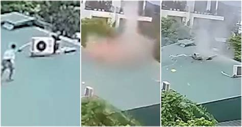 修冷氣機突爆炸「2工人一秒消失」 驚悚影片曝 國際 Ctwant