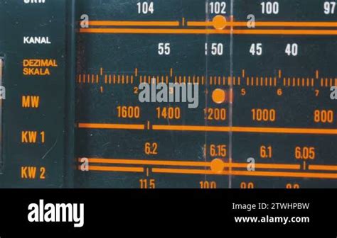 Tuning Analog Radio Dial Frequency On Scale Of The Vintage Receiver Stock Video Footage Alamy