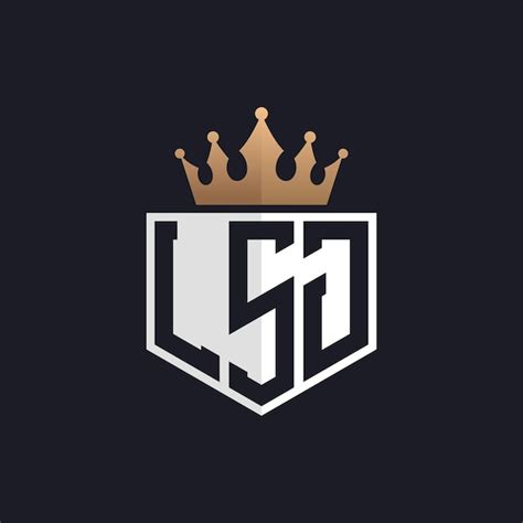 Premium Vector Luxury Lsj Logo With Crown Elegant Initials Lsj Letter