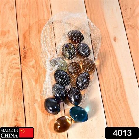 4013 Glass Gem Stone Flat Round Marbles Pebbles For Vase Fillers