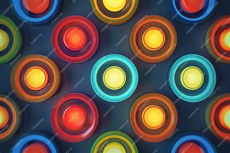 Abstract Digital Artwork With Vibrant And Circular Patterns Dynamic And Imaginative Modern And