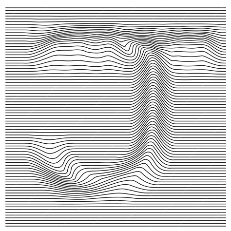 Premium Vector A Letter J With A Curved Line Pattern Illusion
