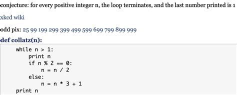 Solved Conjecture For Every Positive Integer N The Loop