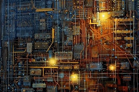 premium ai image ethereal electrical circuitry ai generative