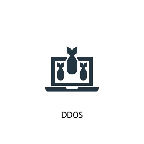 Ddos Attack Icon Monochrome Simple Cybercrime Vector Image