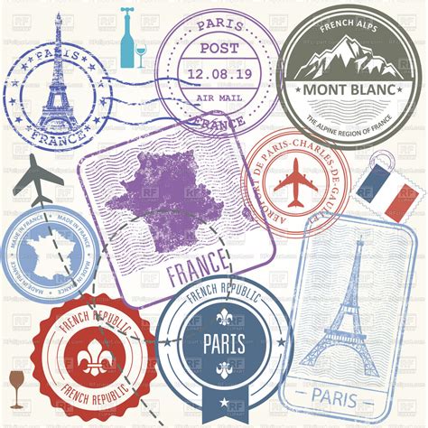 Travel Stamp Vector At Collection Of Travel Stamp