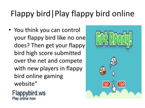 PPT Few Facts On The Flappy Bird Mobile Game PowerPoint Presentation