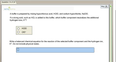 solved question 14 of 34 map deb pling a buffer is prepared