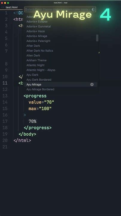 РЕЙТИНГ ЛУЧШИХ ТЕМ для Vs Code Vscode Vscode Youtube