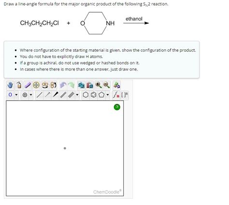 Draw A Line Angle Formula For The Major Organic Product Of The