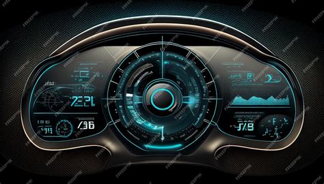 Premium Photo A Future Car And A Graphical User Interface Gui