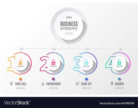 Colorful Business Diagram Infographics Royalty Free Vector