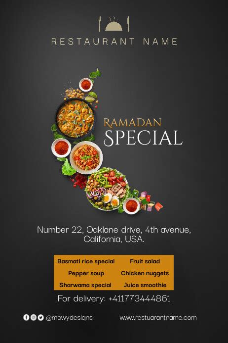 Restaurant Ramadan Special Template Postermywall