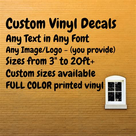 Custom Full Color Vinyl Decals Make Your Own Personalized Decal