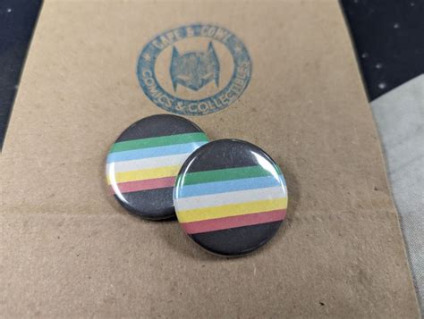 Disability Pride Flag Button Pin Cape And Cowl Comics And Collectibles Comics Toys Games And