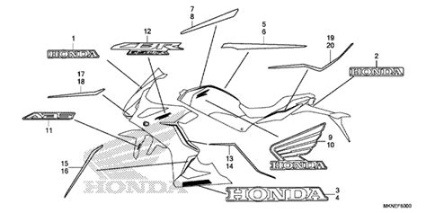 Honda Cbr650r 2019 Decals Mat Gunpowder Black Metallic Nh436