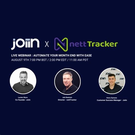 Watch The Recent Joiin And Netttracker Webinar Joiin
