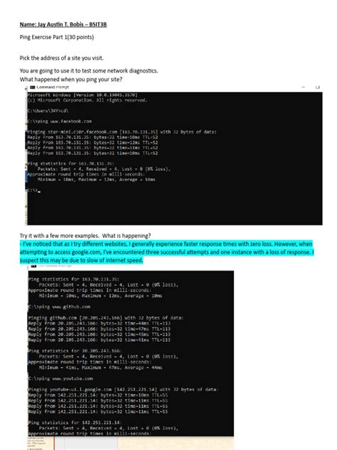 Jayaustinbobis Ping Traceroute Pdf Data Transmission Networking Standards