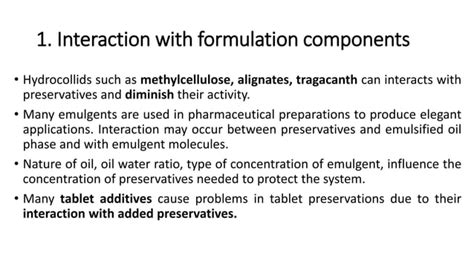 Factors Affecting Preservative Efficacy Ppt